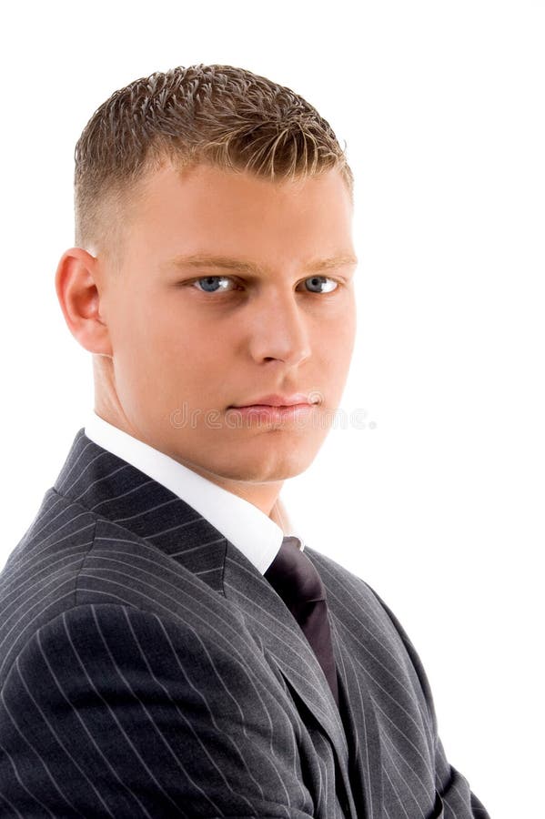 Young Boss CEO Businessman Pointing and Showing Graphics on His Tablet ...