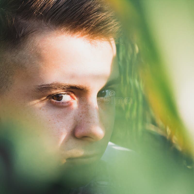 Portrait of a Young Boy in Profile Stock Image - Image of hairstyle ...