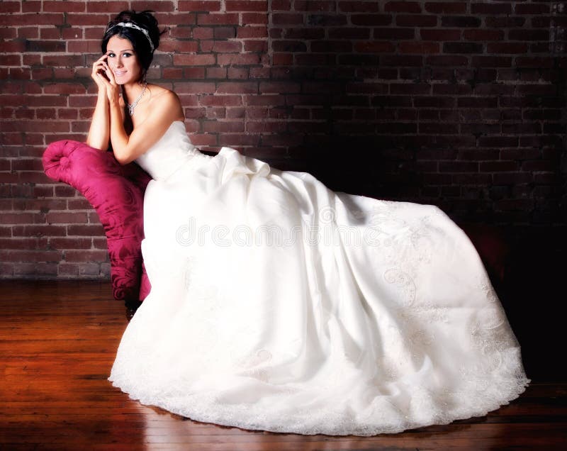 Portrait of a Young Woman Getting Married Stock Image - Image of ...
