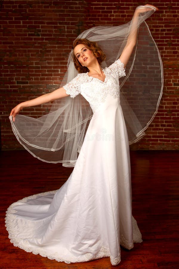 Portrait of a Young Bride Getting Married Stock Photo - Image of ...