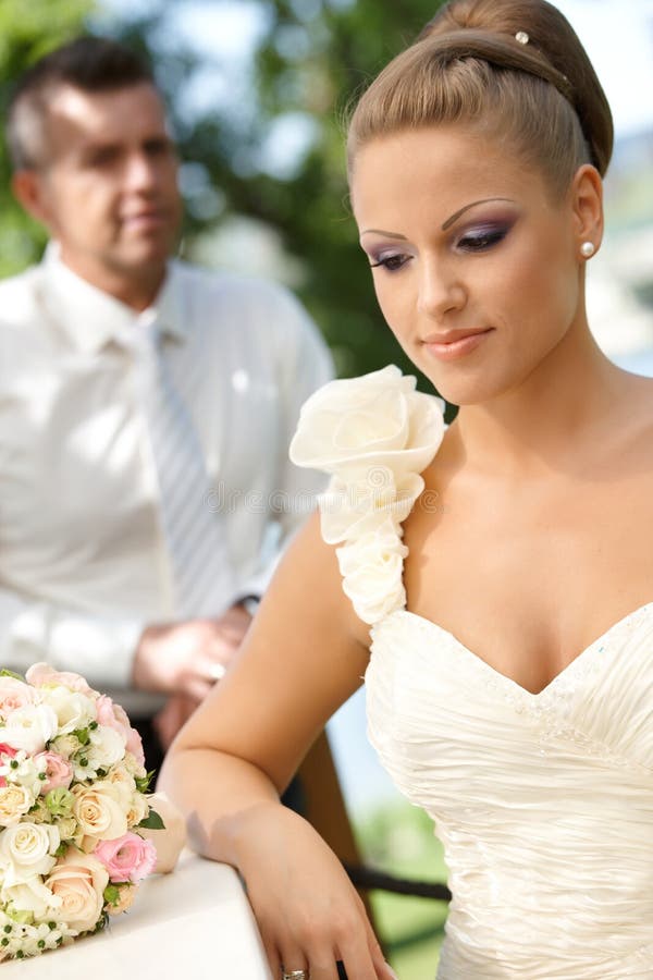 Portrait of young bride stock image. Image of hair, fancy - 31473393