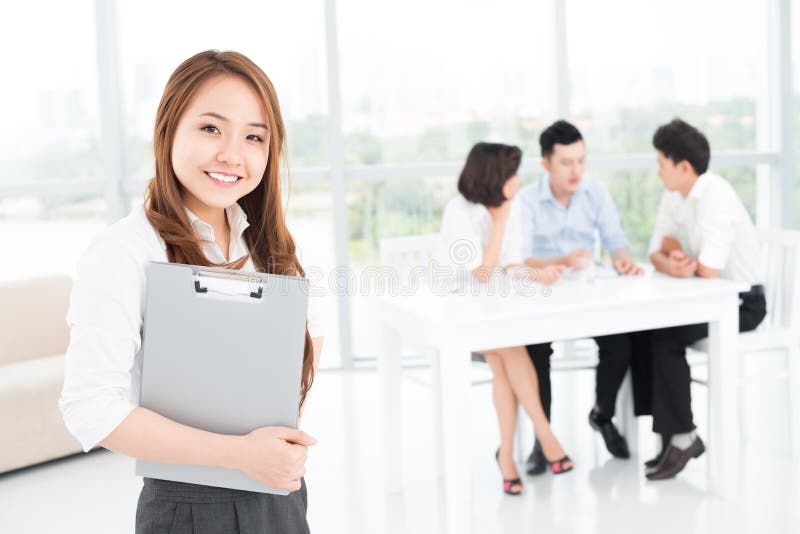 Introduction stock photo. Image of hiring, female, office - 27565708