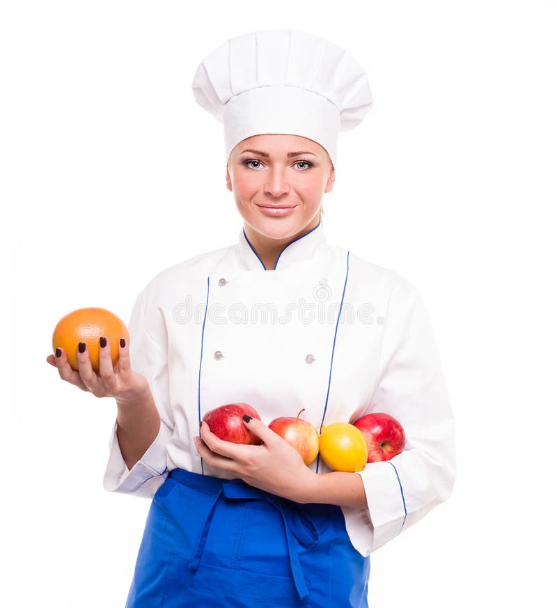 Portrait of a young chef stock photo. Image of beautiful - 36671280