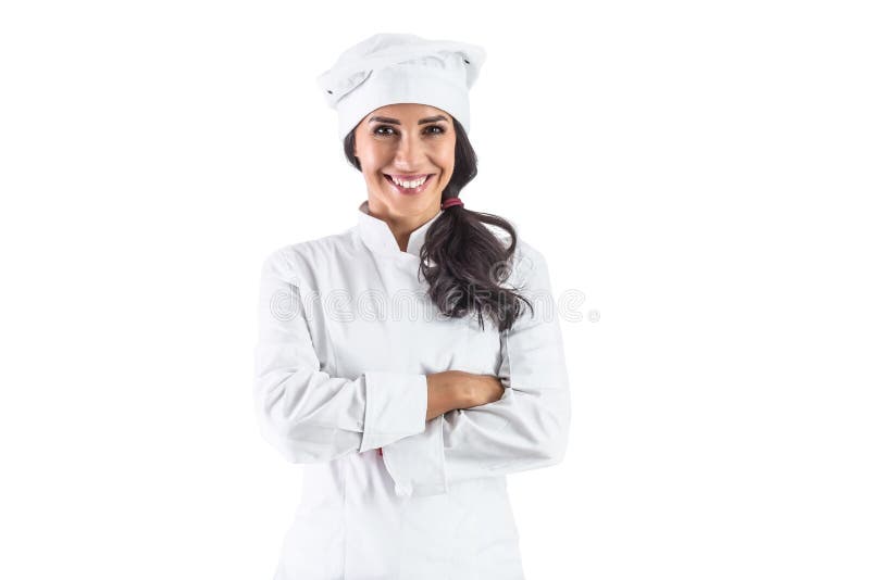 Portrait of a Young Chefs on an Isolated White Background Stock Image ...