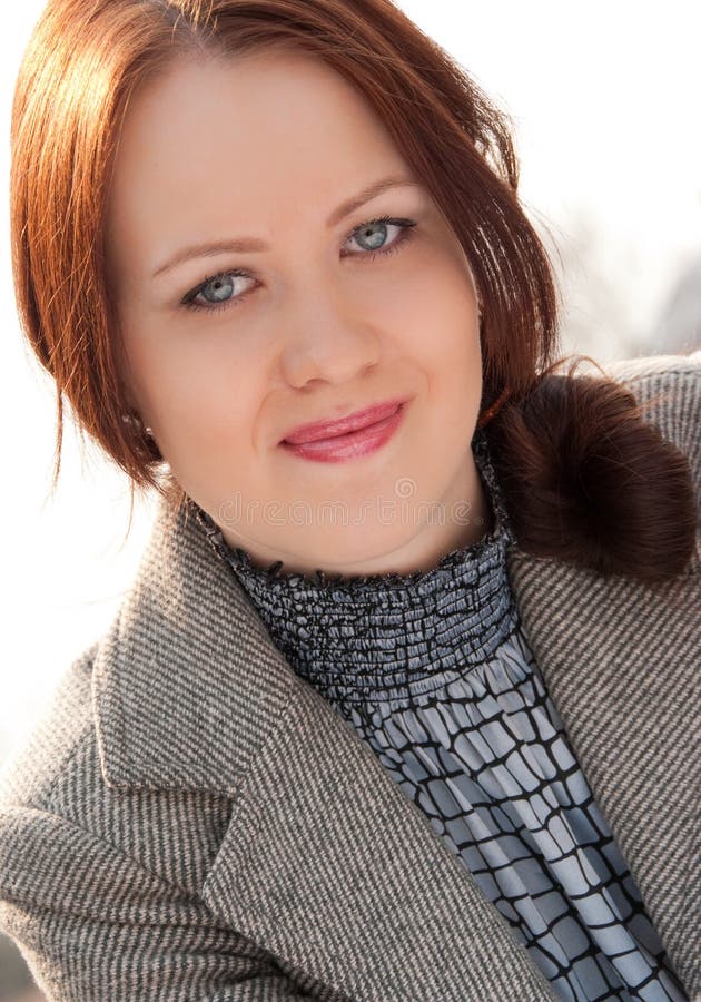 Portrait of a Young Cute Woman Stock Photo - Image of camera, caucasian ...