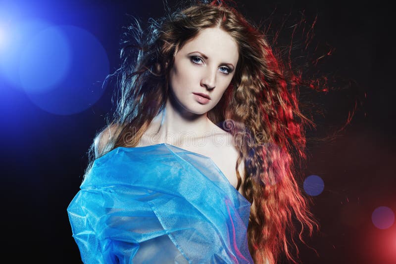 Portrait of the Young Dancing Woman Stock Photo - Image of party, model ...