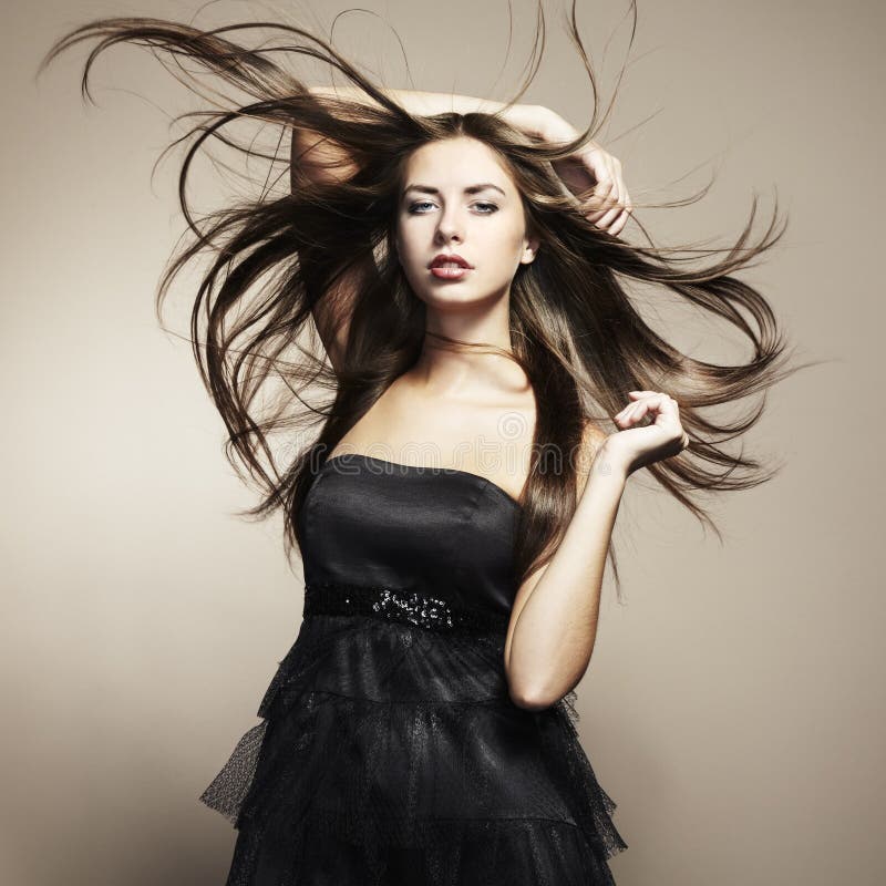 Portrait of Charming Dancing Girl Stock Photo - Image of elegance ...