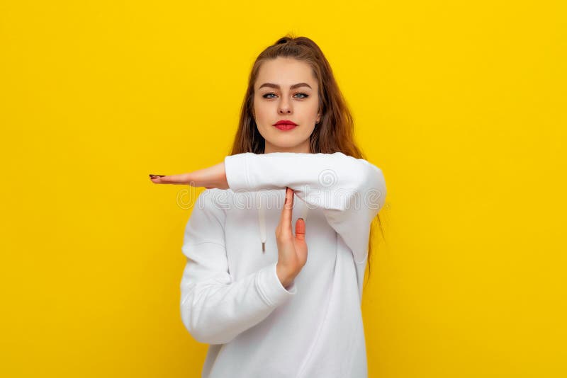 Girl Shows Timeout Stock Photos - Free & Royalty-Free Stock Photos from ...