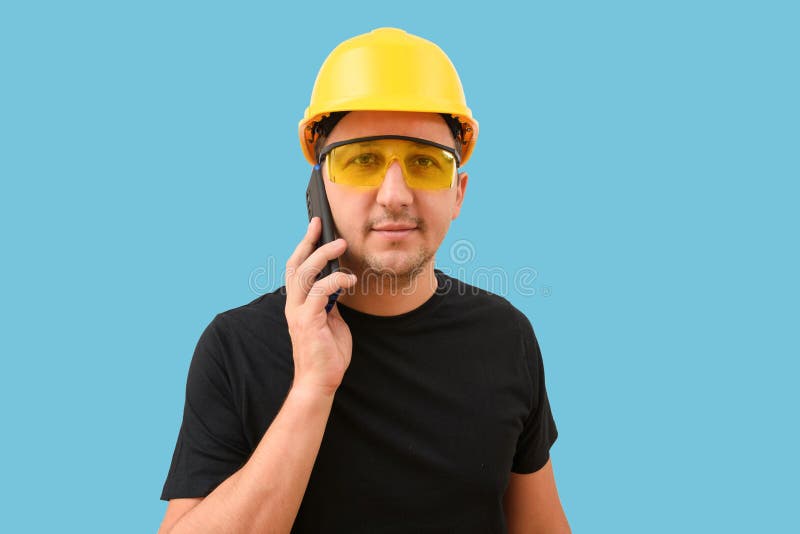 Portrait of an Engineer or Builder Looking at the Camera on a Light ...