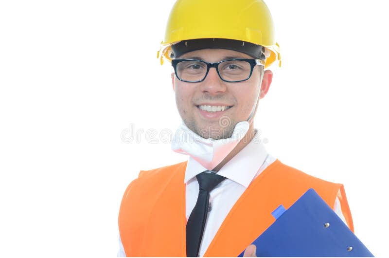Portrait of young engineer stock image. Image of person - 33018705
