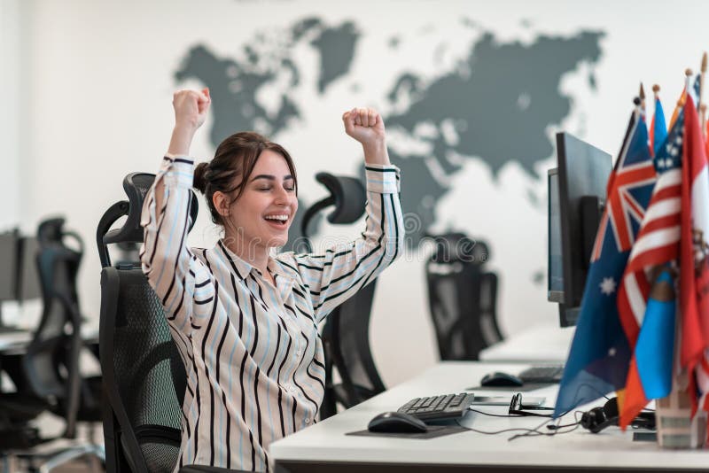 Portrait of Young Excited Multiethnics Business Team of Software ...