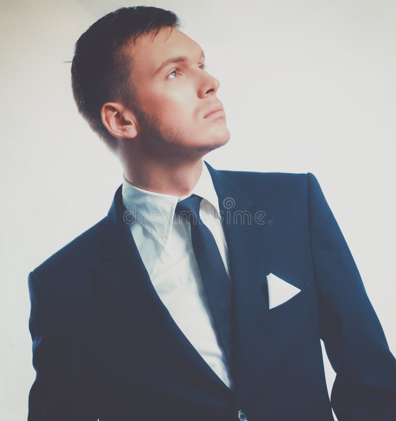 Portrait of a Young Executive in Business Suit Stock Image - Image of ...