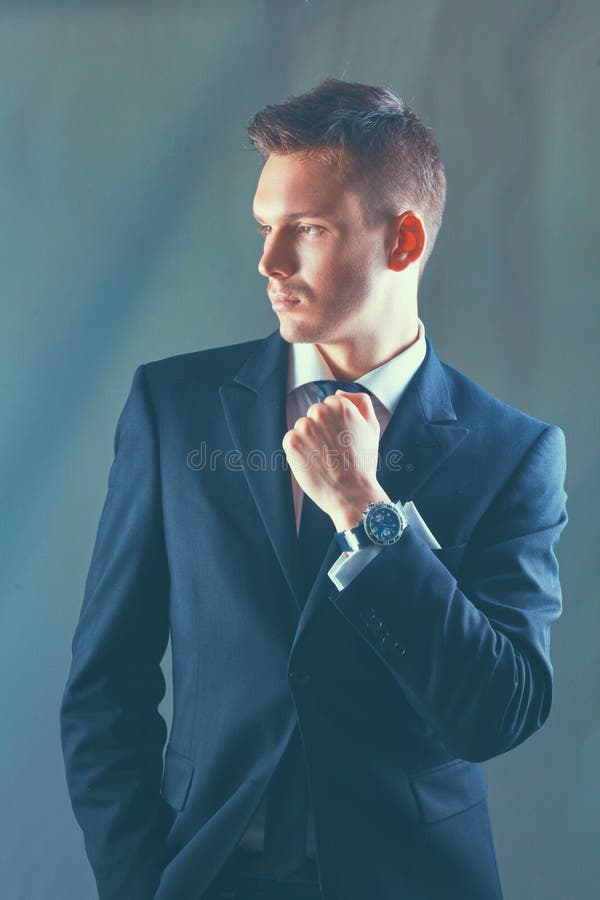 Portrait of a Young Executive in Business Suit Stock Photo - Image of ...