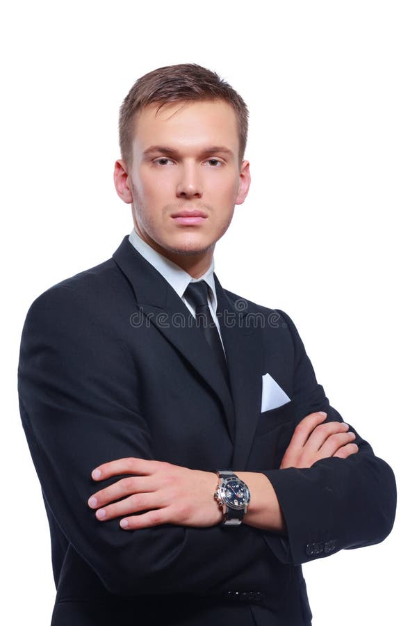 Portrait of a Young Executive in Business Suit Stock Photo - Image of ...