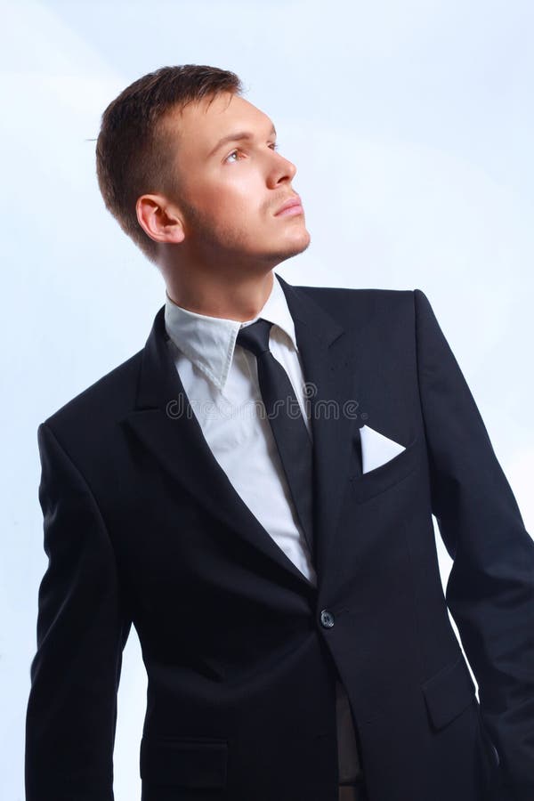 Portrait of a Young Executive in Business Suit Stock Image - Image of ...