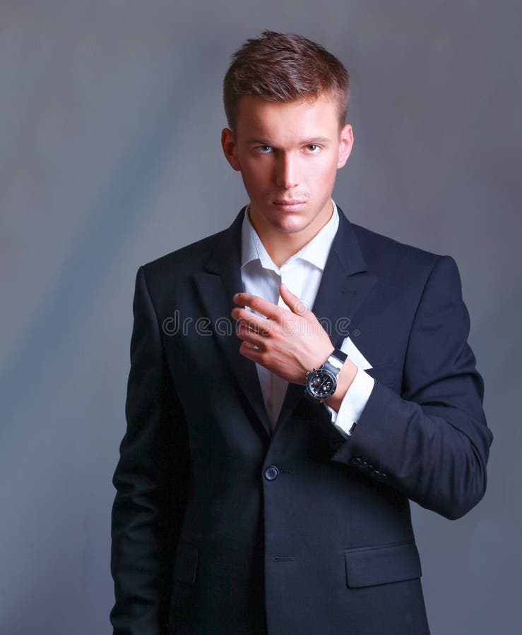 Portrait of a Young Executive in Business Suit Stock Photo - Image of ...