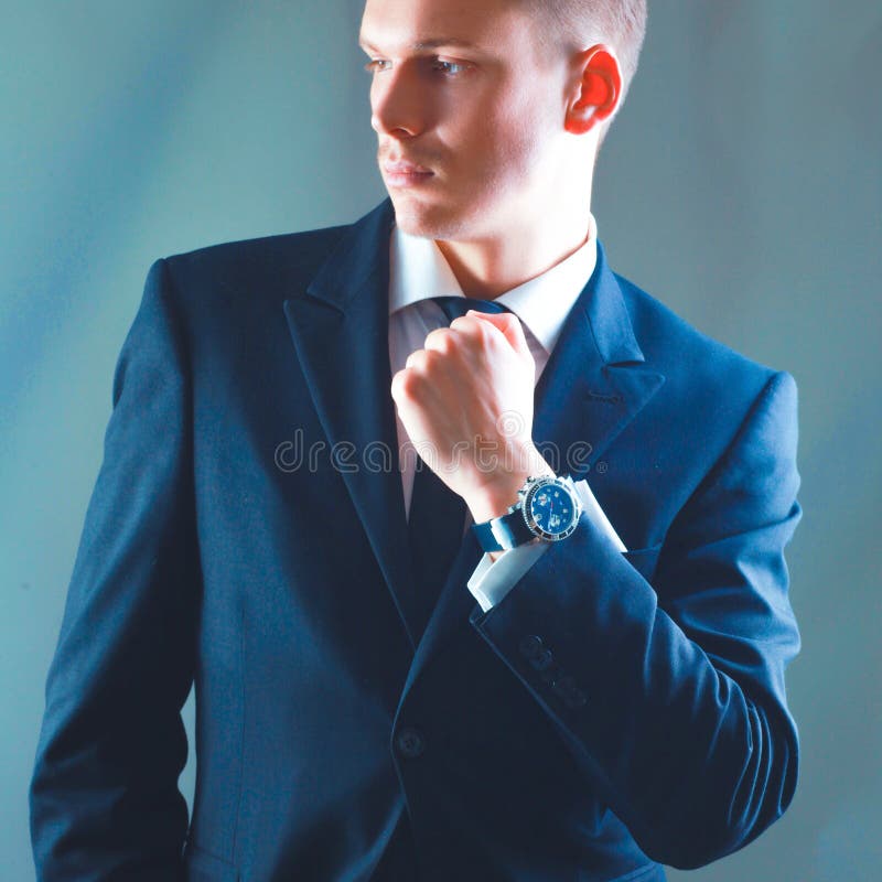Portrait of a Young Executive in Business Suit Stock Image - Image of ...