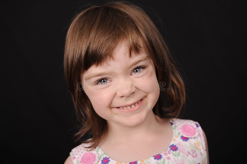 Portrait of a Young Female Child Stock Photo - Image of face, care ...