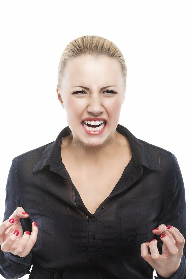 Portrait Young Female Filled Loathing Stock Photos - Free & Royalty ...