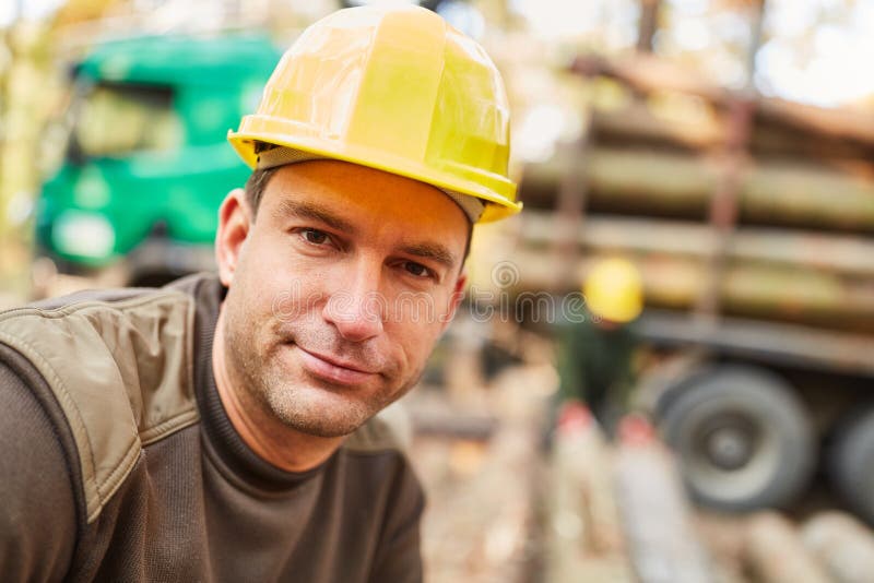 Portrait of Young Forestry or Forest Worker Stock Photo - Image of ...