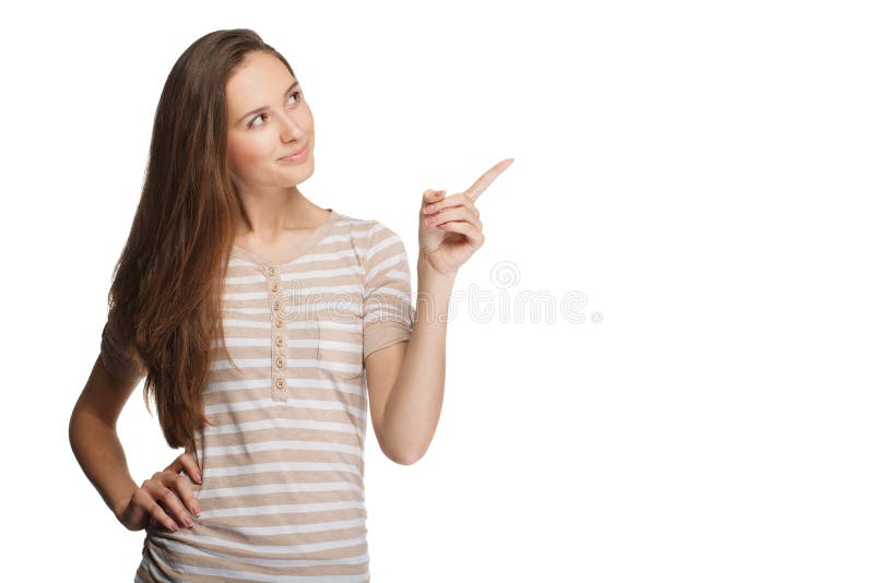 Portrait of Young Girl with Pointer Stock Photo - Image of portrait ...