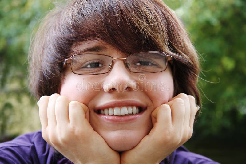 Portrait of the Young Girl in Points Stock Image - Image of girls ...