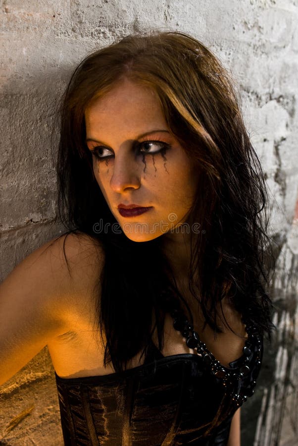 Portrait of young goth stock photo. Image of grunge, inside - 6354764