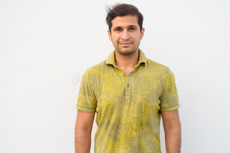 Portrait of Young Handsome Persian Man Looking at Camera Stock Photo ...