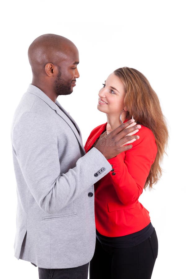 Portrait of a Young Happy Mixed Couple Stock Image - Image of beauty ...