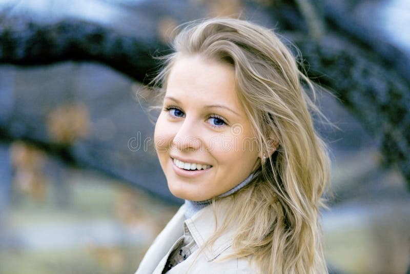 Portrait of the young lady stock photo. Image of smile - 6713294