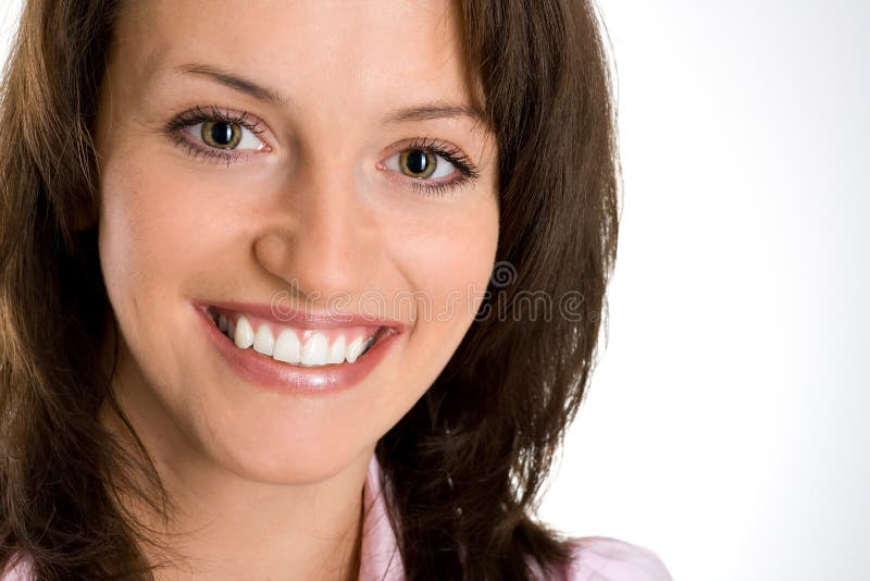 Portrait of Young Lady with Beautiful Smile Stock Photo - Image of ...