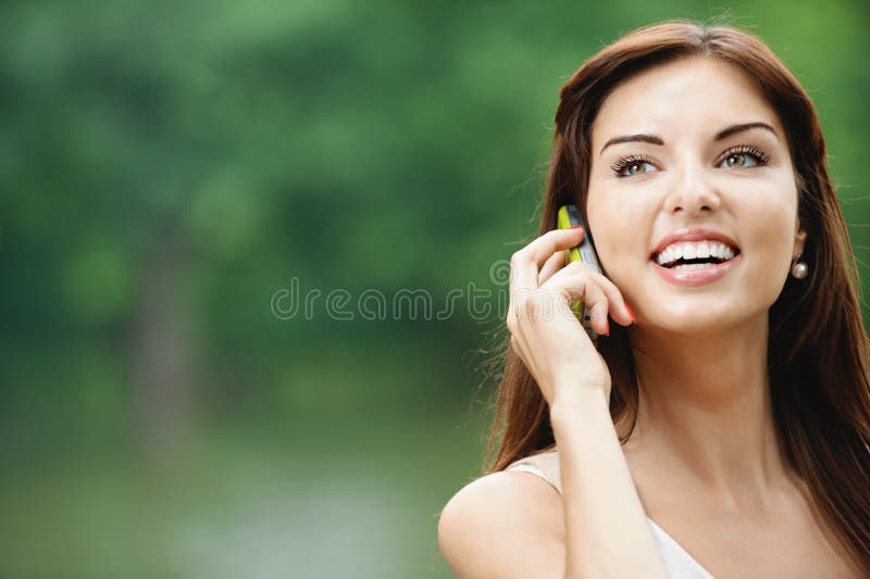 Portrait of Young Lady Speaking on Stock Image - Image of alluring ...