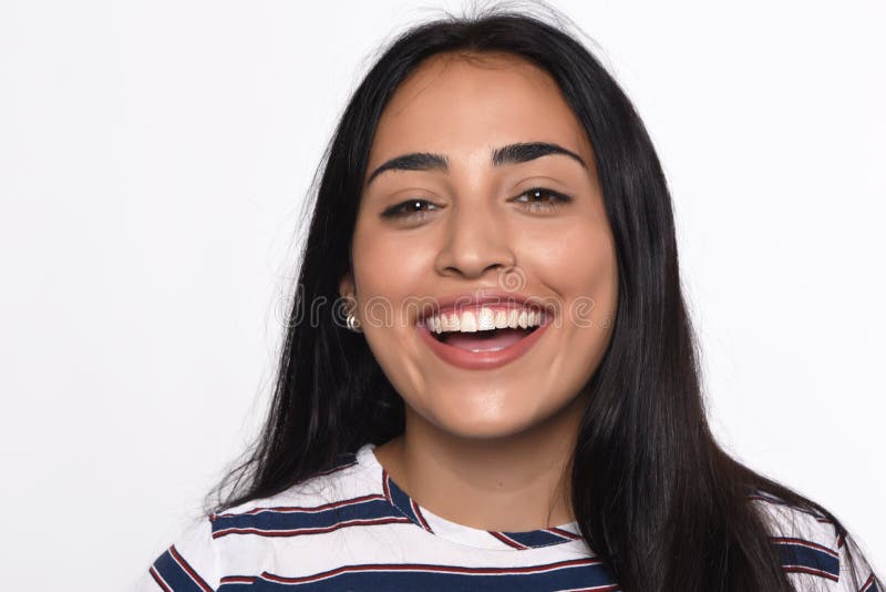 Portrait Of Young Latin Woman Stock Photo - Image of latin, casual ...