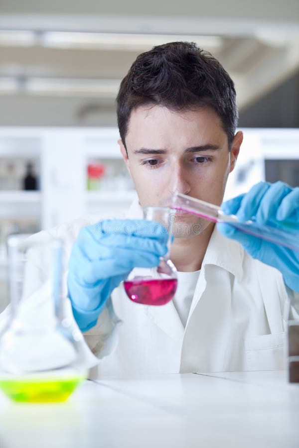 Portrait of a Young Male Researcher Stock Photo - Image of doctor, coat ...