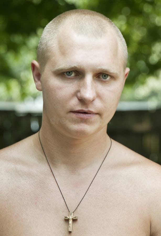 Portrait of a young man stock image. Image of cross, male - 15824091