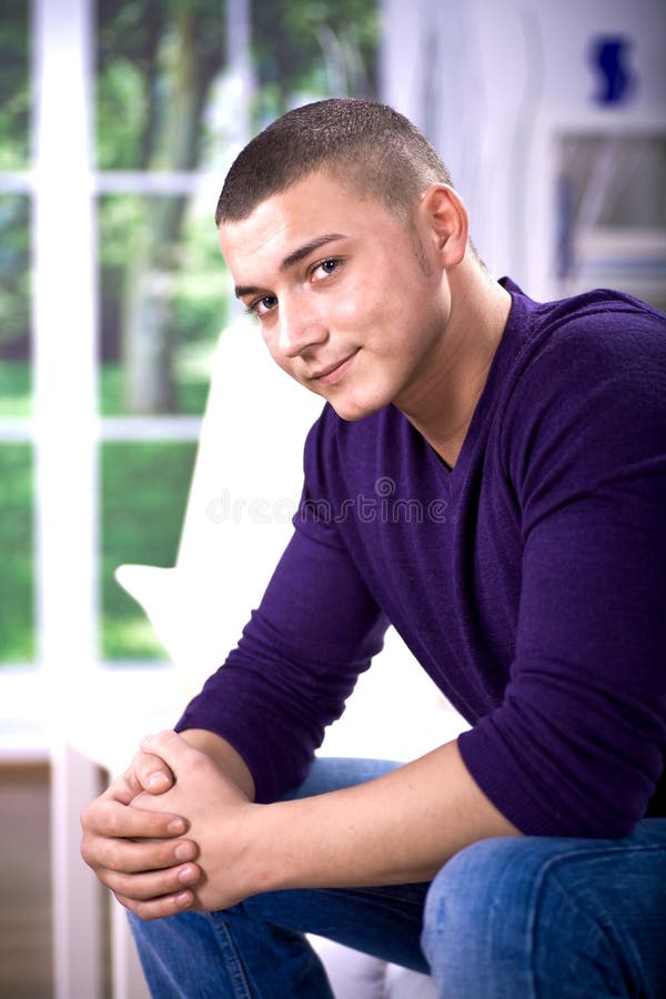 Portrait of a young man stock photo. Image of adult, male - 18802244