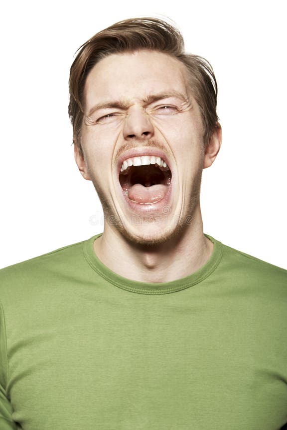 Portrait of Young Man stock image. Image of scream, personable - 29427015