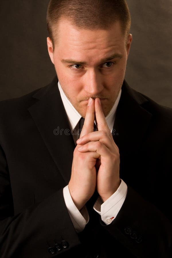 Business Man Gesturing Shut Up Stock Photo - Image of business ...