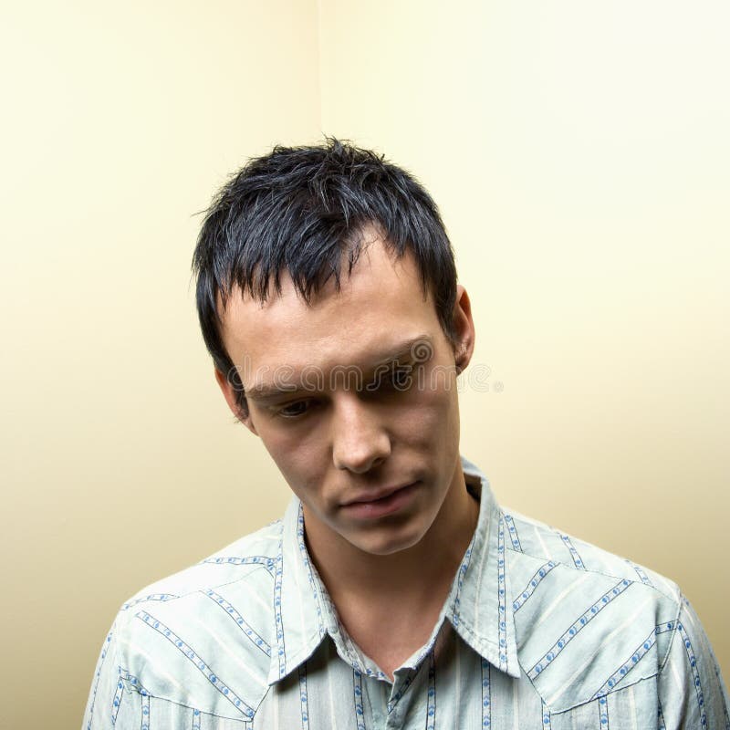 Man standing in corner stock image. Image of concept, depression - 4997827