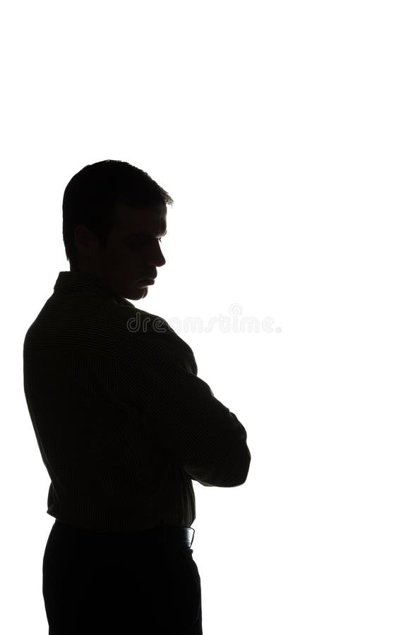 Portrait of a Young Man, Back View Stock Image - Image of white ...
