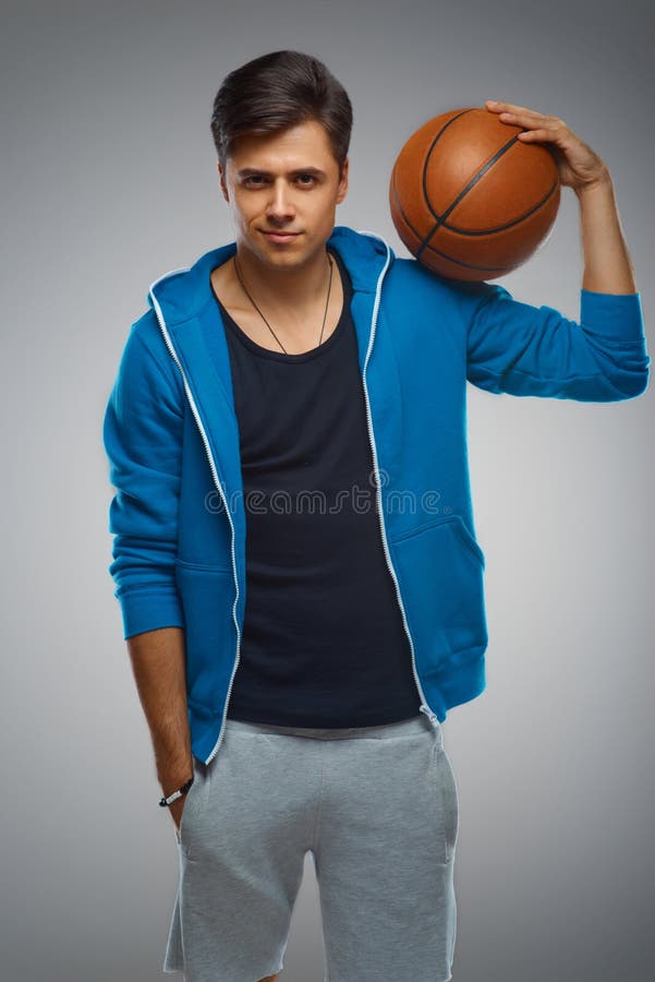 Portrait of a Young Man Basketball Player Stock Photo - Image of sports ...