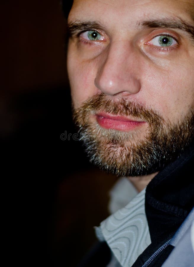 Portrait of Young Man with Beard Stock Photo - Image of human, face ...