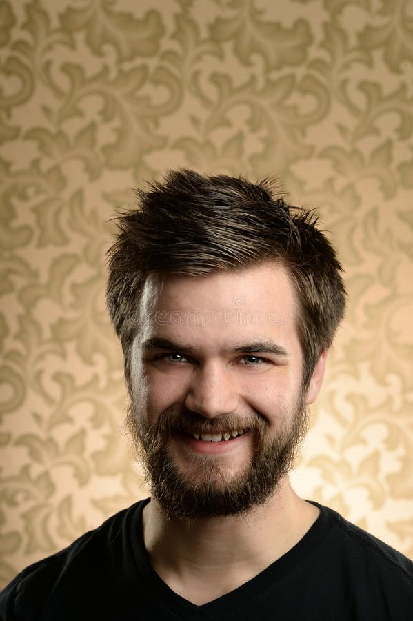 Portrait Of Man With Beard And Glasses Stock Image - Image of people ...