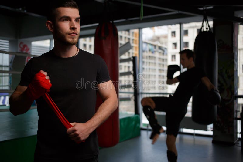 Portrait of Young Man Boxing Stock Photo - Image of masculine, adult ...