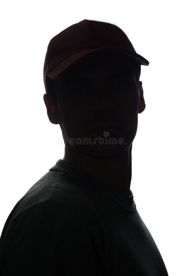 Portrait of a Young Man in Cap, Front View Stock Photo - Image of calm ...