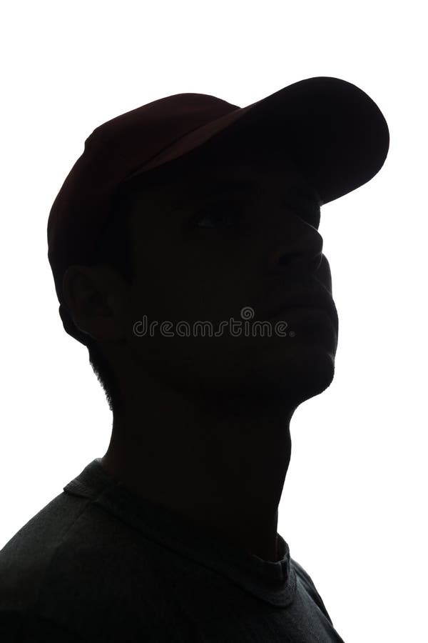 Portrait of a Young Man in Cap, Side View Stock Image - Image of ...