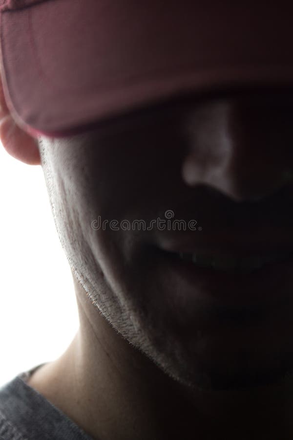 Portrait of a Young Man in Cap Smile, Front View Stock Image - Image of ...