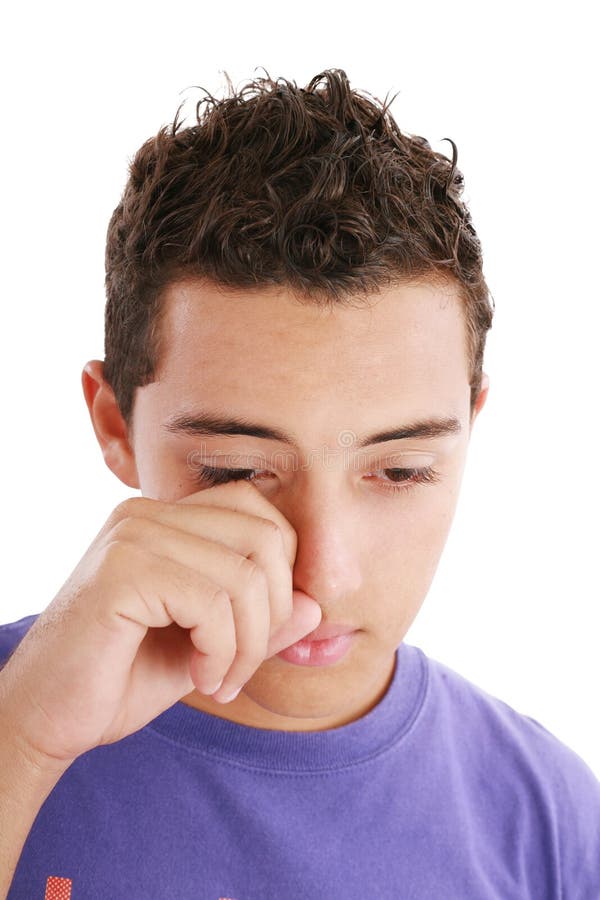 Portrait of Young Man Crying Stock Photo - Image of angry, loss: 22411592