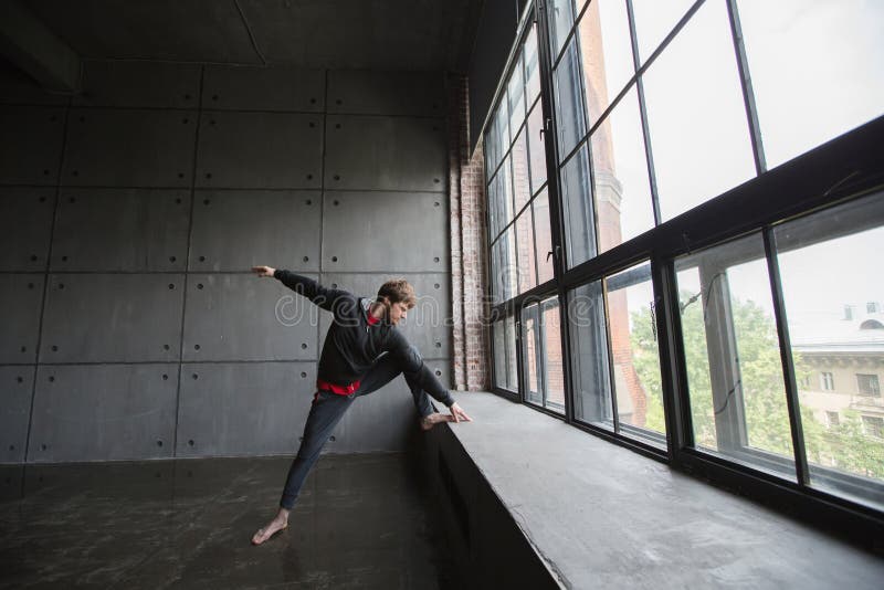 Portrait of Young Man Doing Physical Exercise Stock Photo - Image of ...