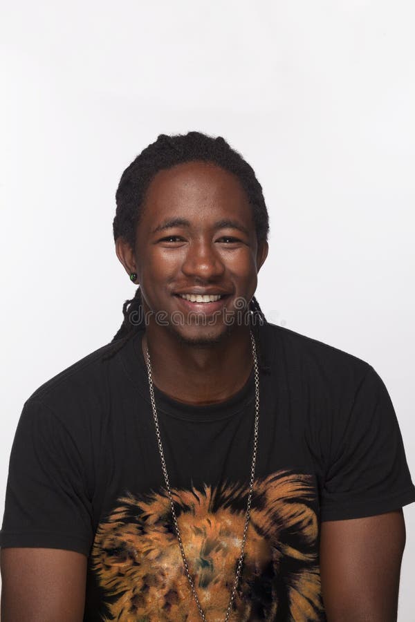 Portrait of Young Man with Dreads Smiling, Studio Shot Stock Image ... Portrait of Young Man with Dreads Smiling, Studio Shot Stock Image ...